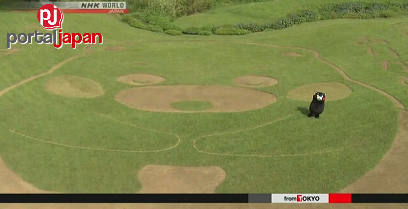 Huge Kumamon image a thank-you for support - Portal Japan