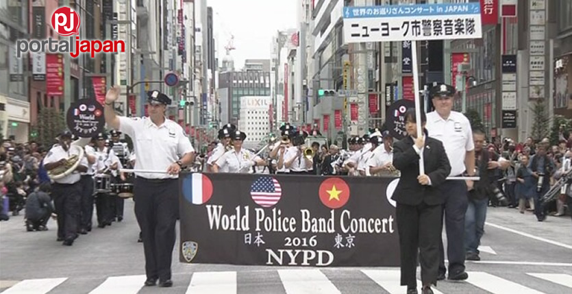 Police bands from around the world parade in Tokyo - Portal Japan