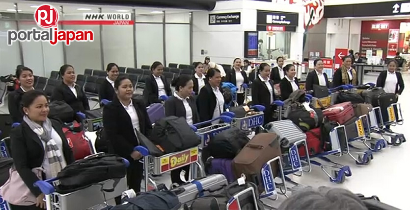Housekeeping workers arrive from Philippines - Portal Japan