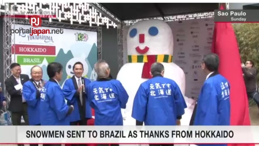 Pinadala ang mga snowmen sa Brazil bilang pasasalamat mula sa Hokkaido ...