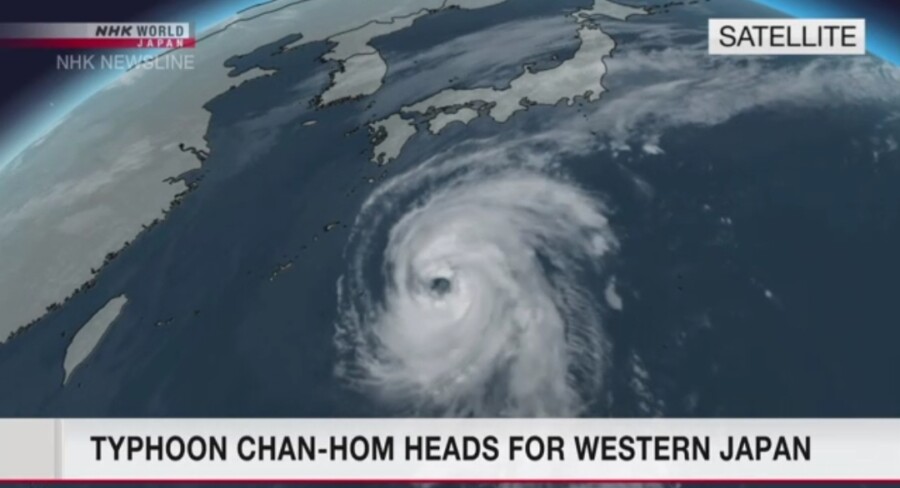 Typhoon Chan-hom patungo na ng western Japan - Portal Japan