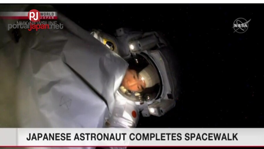 Ang Japanese astronaut na si Noguchi Soichi ay naka-buo na nang ika ...