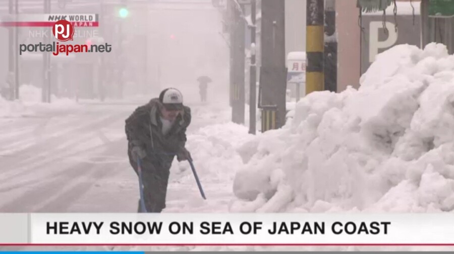 Matinding pag-buhos ng niyebe sa pantalan ng Japan - Portal Japan
